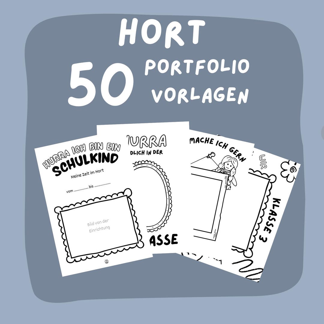 Hort Portfolio Templates Kiga Kita Elementary School Educator - Etsy