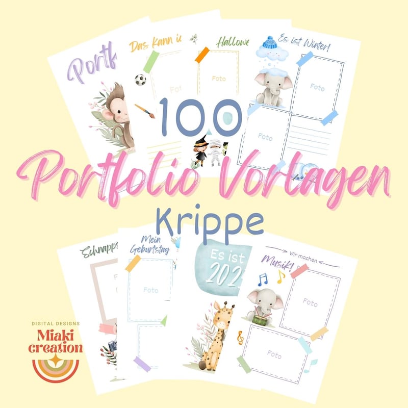 Portfolio vorlagen ostern - Etsy.de