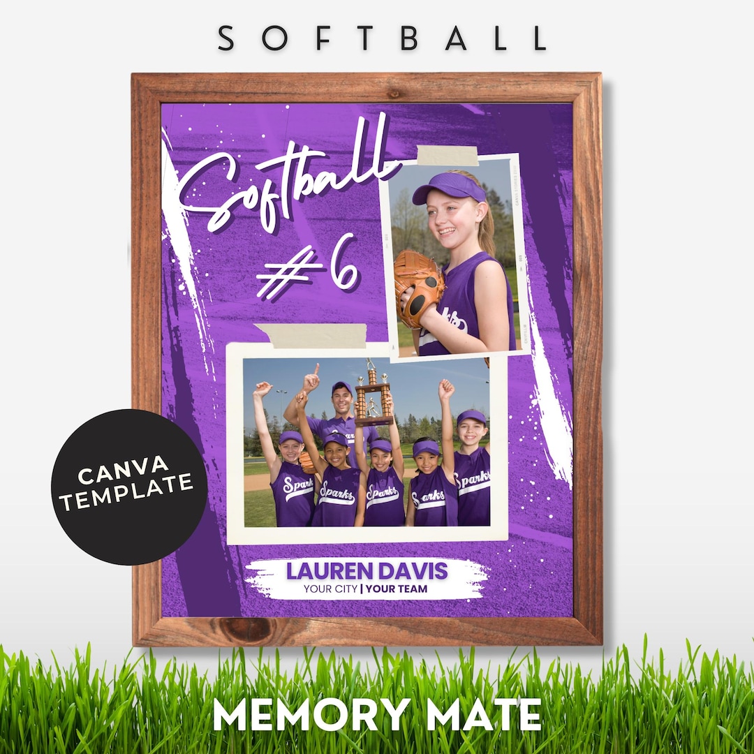 Custom Sotball Player Photo Collage Softball Player or Coach Team ...