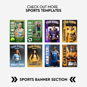 Basketball Banner Template Senior Sports Banner College High School All ...