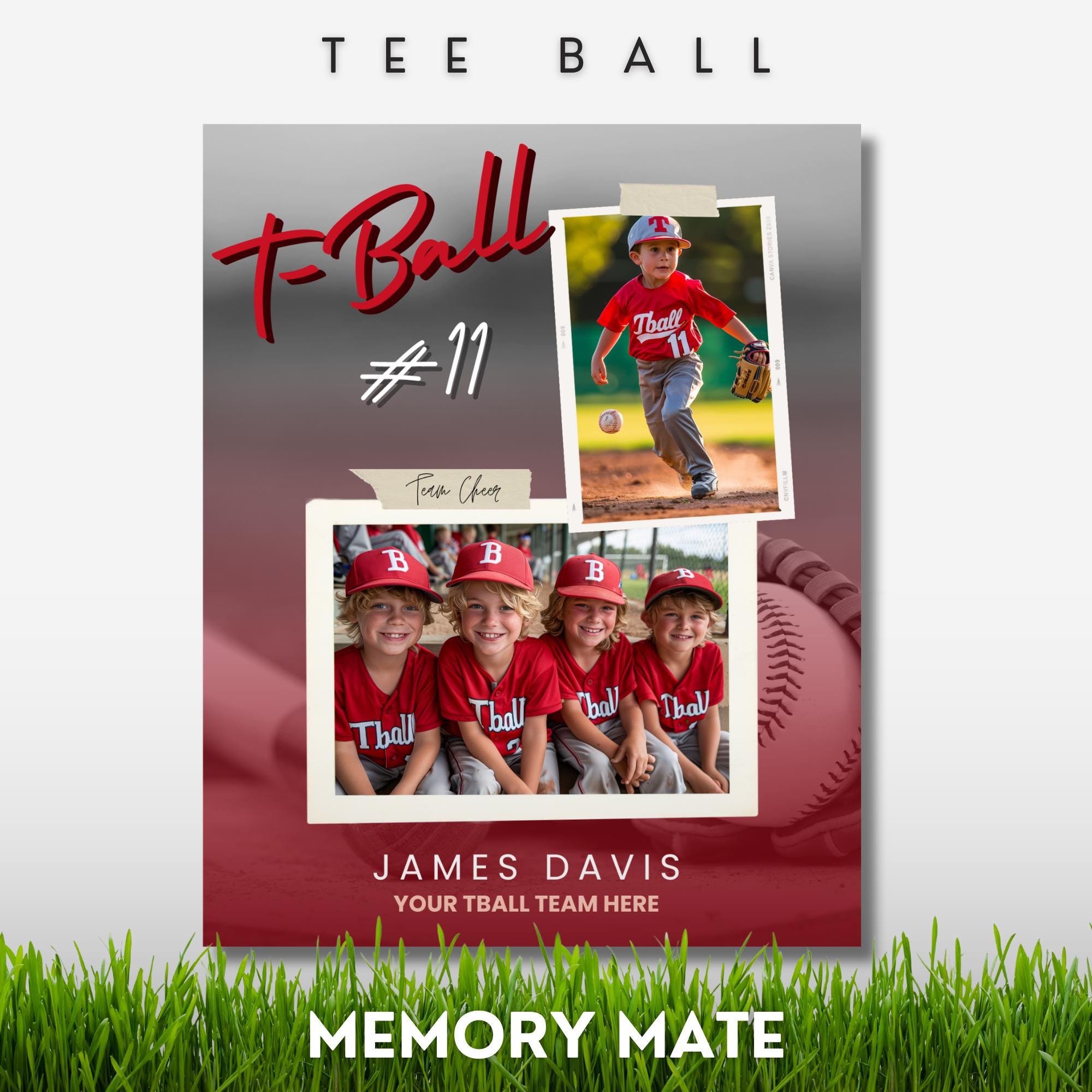 Custom Baseball Photo Collage Template for Coaches, Senior Night Gifts ...