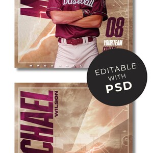 Photoshop Baseball Poster Template Fully Editable Baseball Poster Easy ...