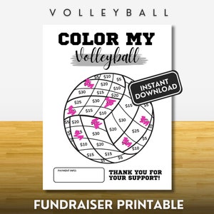 Volleyball Fundraiser Flyer Color My Volleyball Sponsor My Season ...