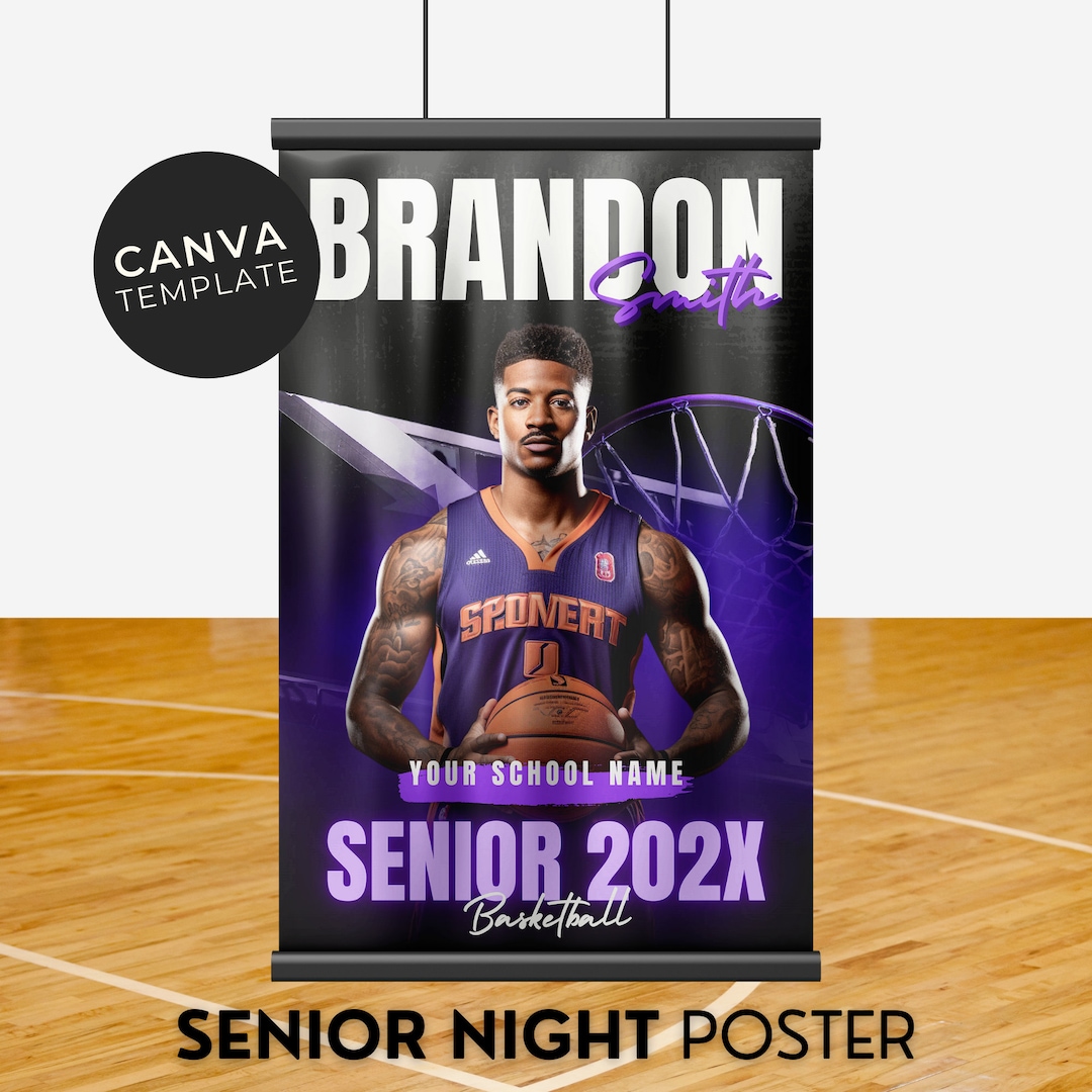 Basketball Senior Banner Template Senior Banner Senior Poster ...