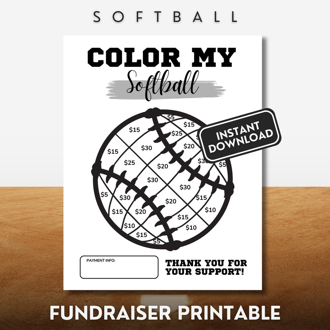 Softball Fundraiser Flyer Color My Softball Fill in My Softball ...