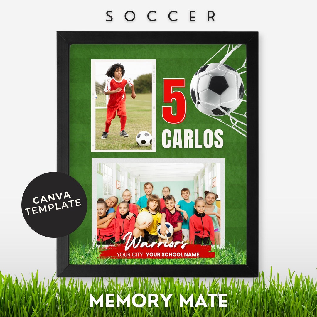 Custom Soccer Football Collage for Players or Coaches Editable 8x10 ...
