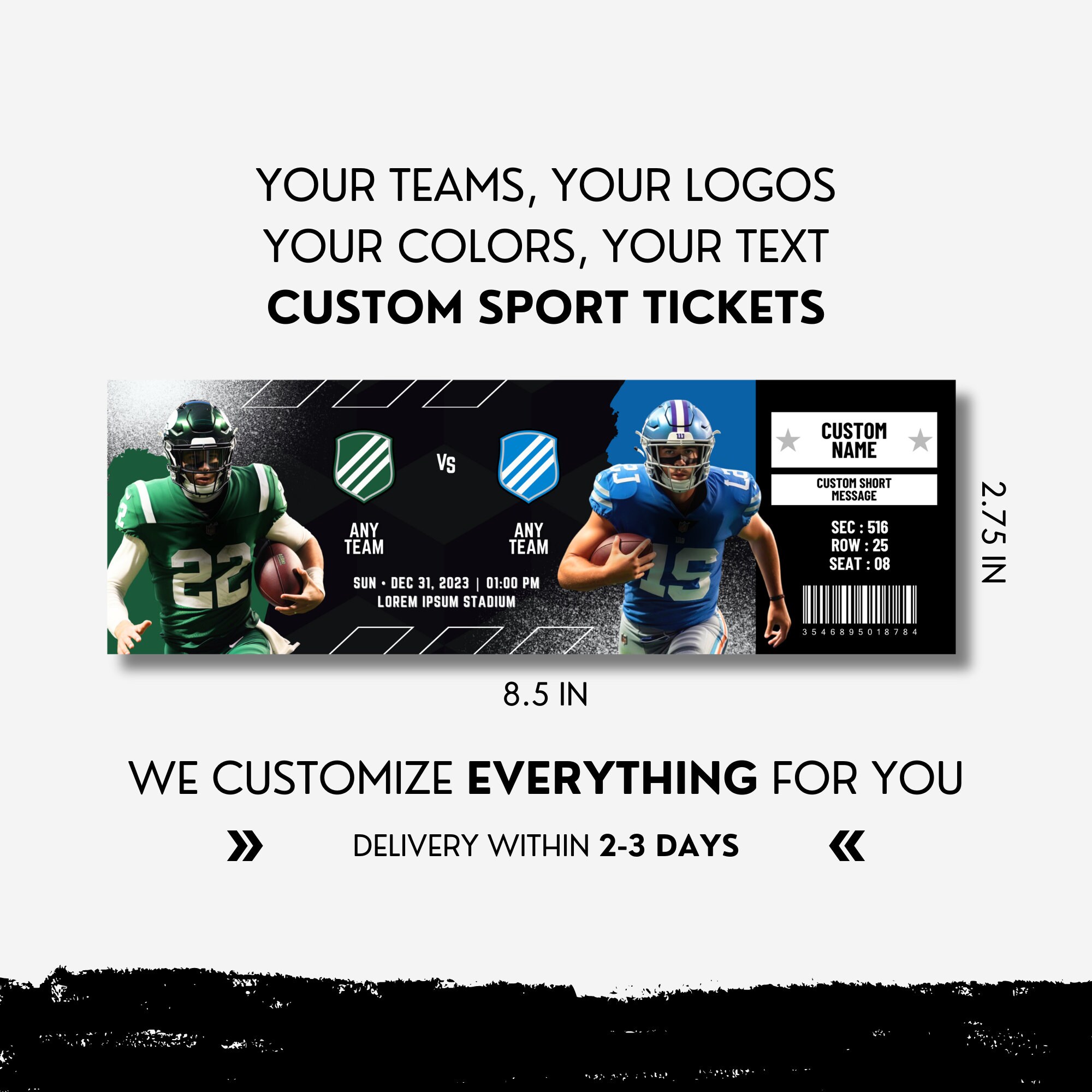 Football Game Ticket, Perfect Way to Give Surprise Tickets as a Gift ...