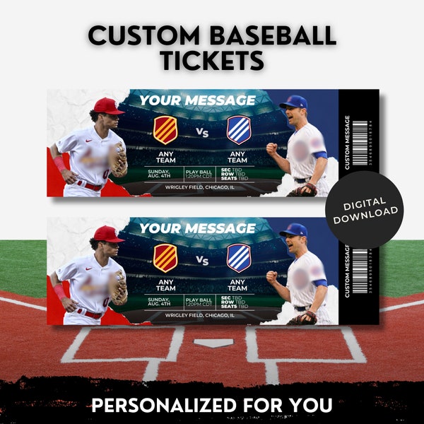 Baseball Ticket - Etsy