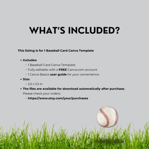 Baseball Card Canva Template With Player Stats Fully Editable Vintage ...