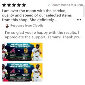 Custom Baseball Ticket Personalized for ANY TEAM MLB Game Ticket Stub ...