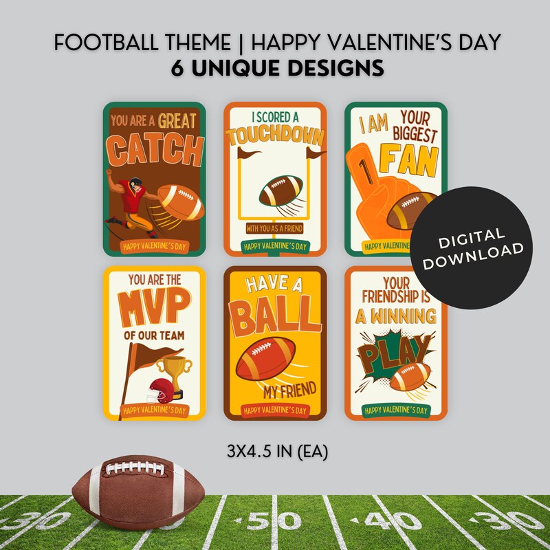 Football Valentine - Etsy