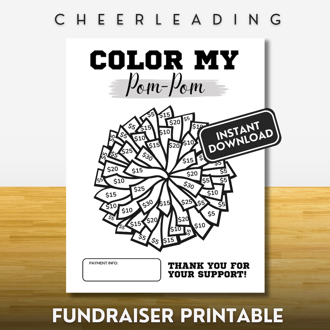 Cheer Fundraiser Flyer Fill My Pom Cheerleading Printable Pick a Spot ...