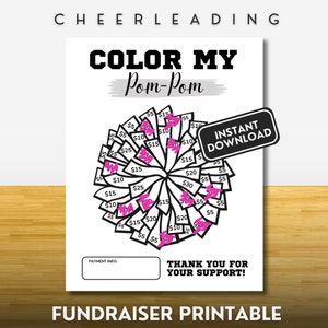 Cheer Fundraiser Flyer Fill My Pom Cheerleading Printable Pick a Spot ...