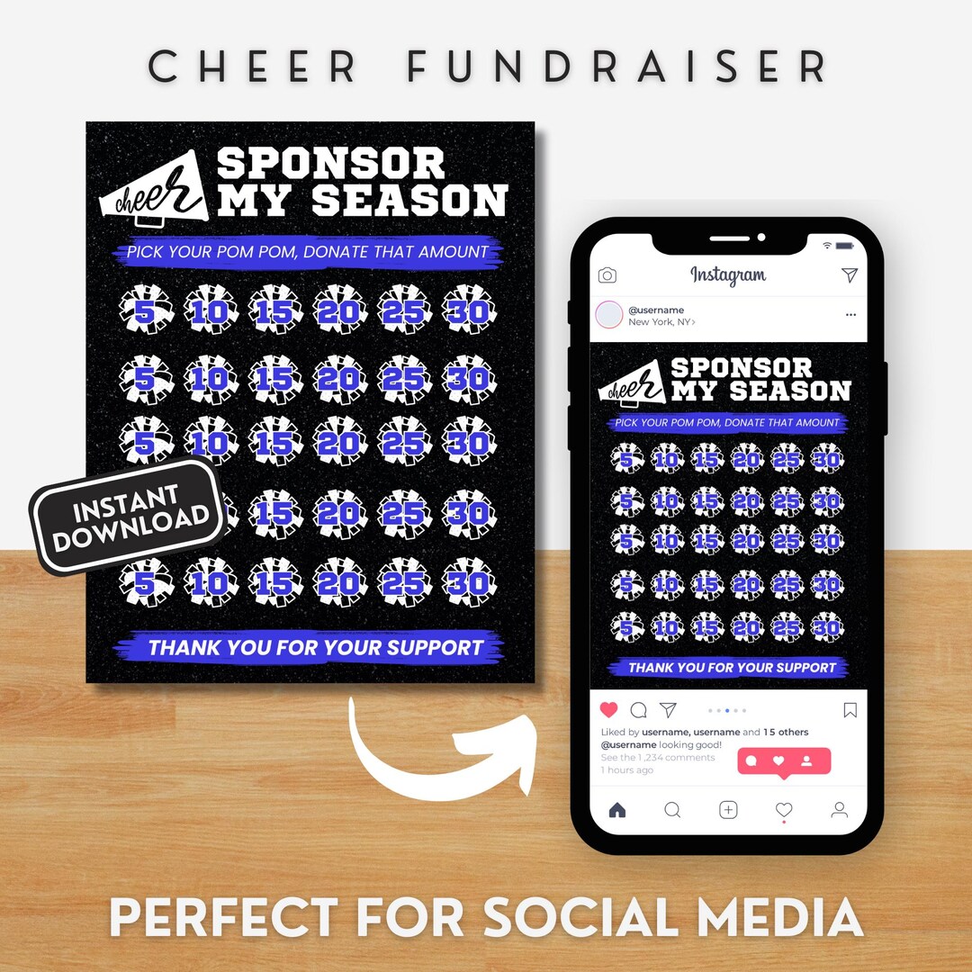 Sponsor My Season Cheer Fundraiser for Social Media Pick a Number ...
