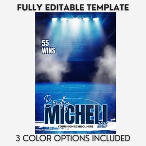 Wrestling Poster Editable Canva Template, Wrestling Digital Backdrop ...
