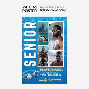 Senior Night Poster for Swimmer Swim Gifts Senior Night Gift College ...