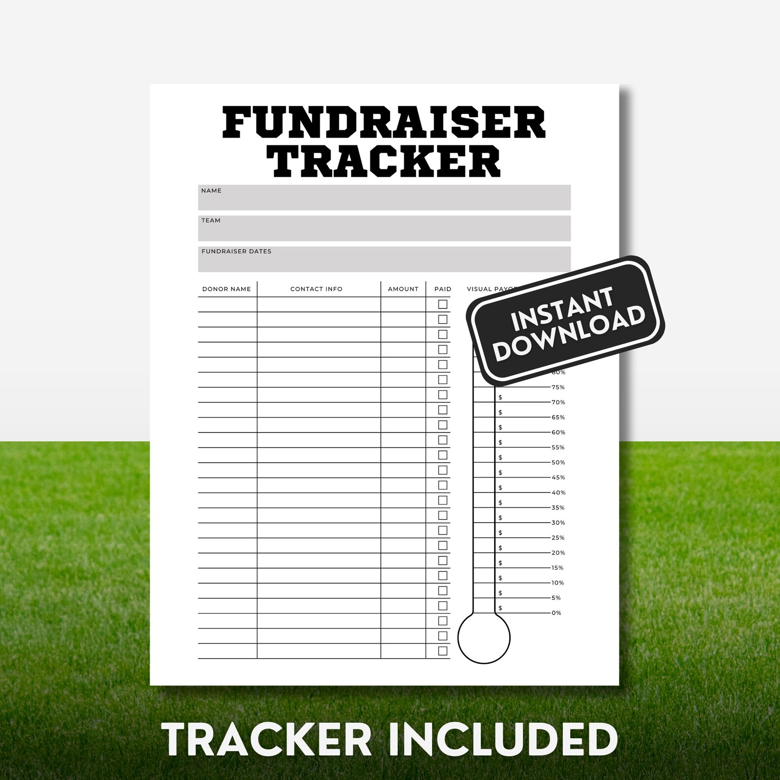 Softball Fundraiser Flyer fill Out My Jar Printable Pick a Color to ...
