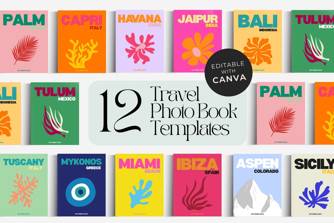 Customizable Designer Travel Photo Book Template Ebook Canva Template ...