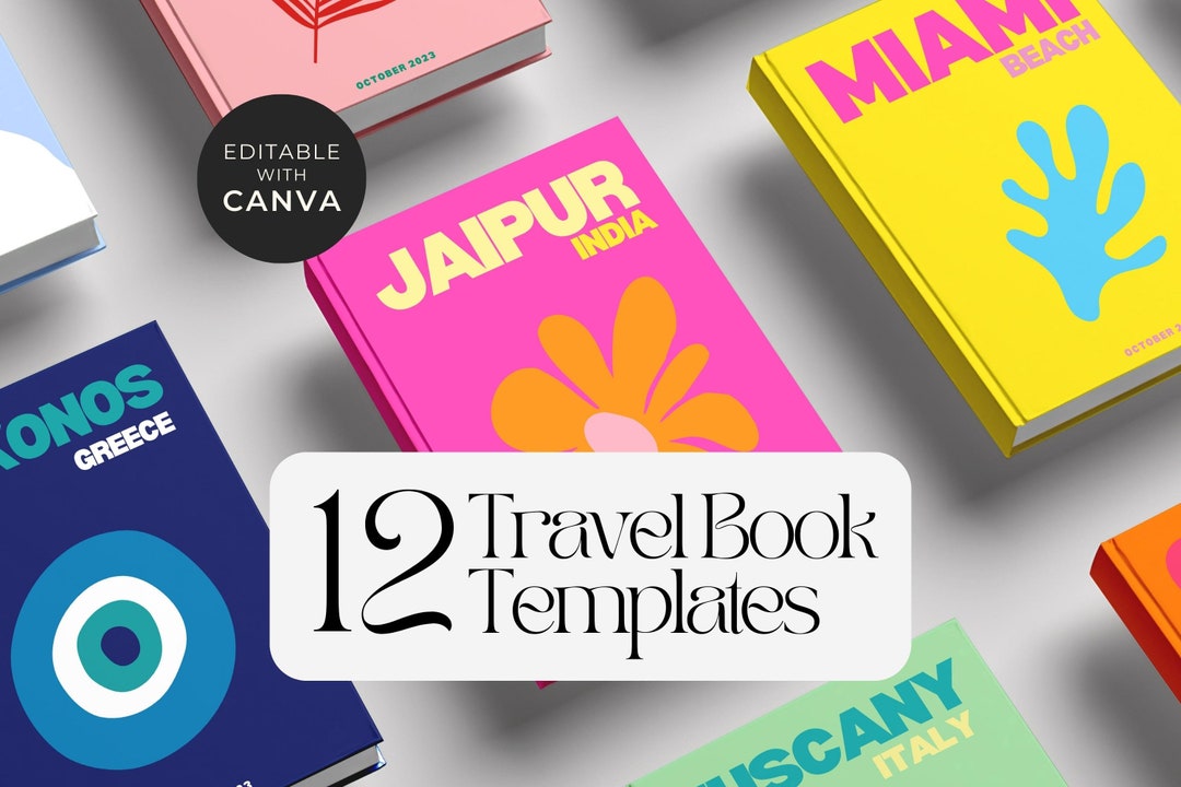 Customizable Designer Travel Photo Book Template Printable - Etsy