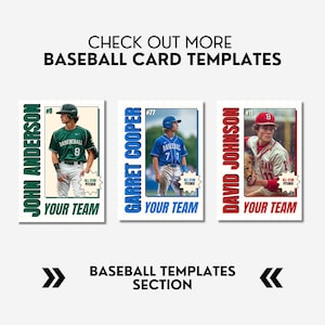 Vintage Baseball Card Template, Editable DIY Sports Card (canva) - Etsy