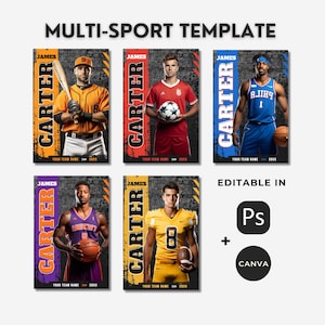 Senior Football Banner Canva & Photoshop Template High School Football ...