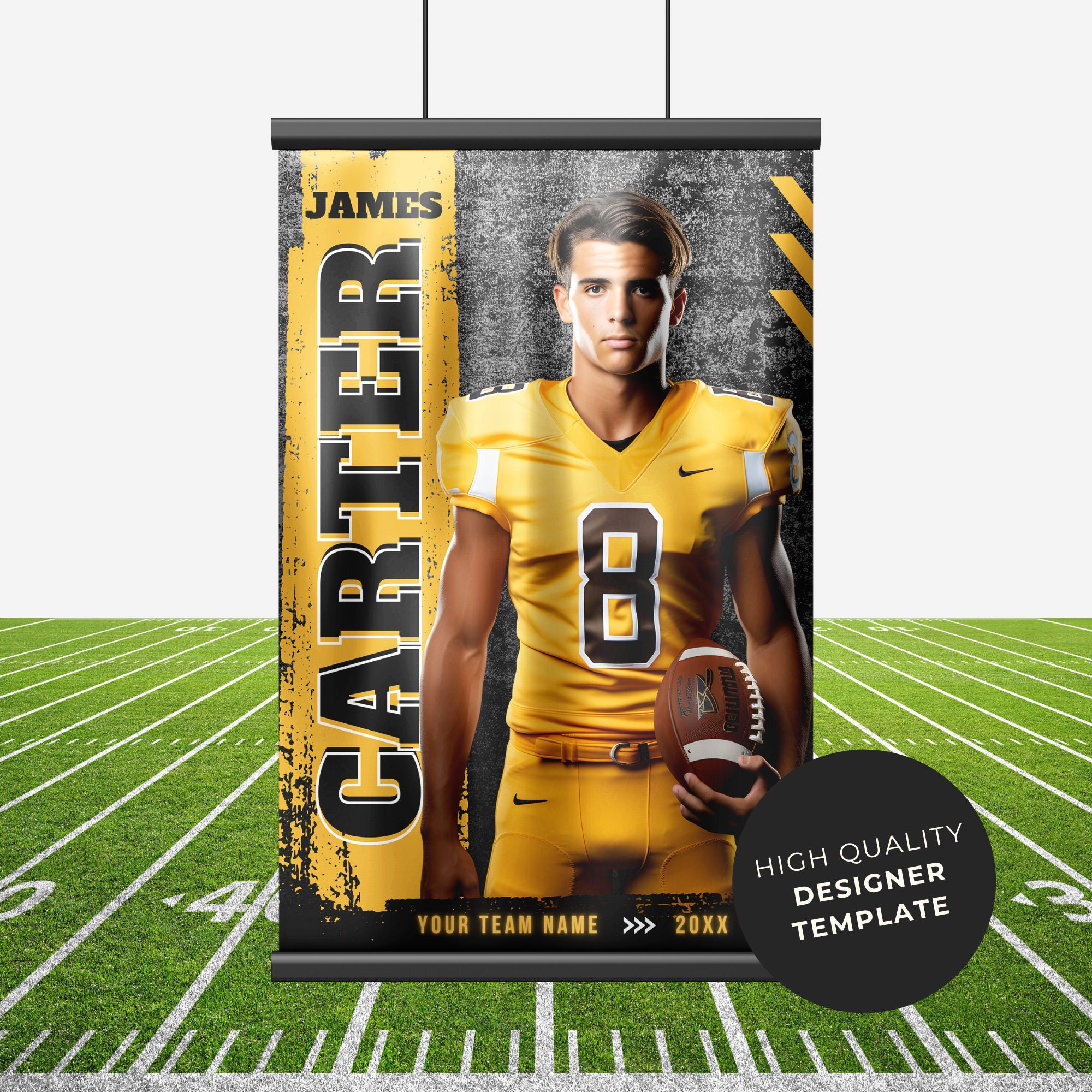 Senior Soccer Banner Template or Any Sport Canva & Photoshop Editable ...