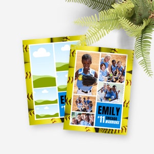 Softball Photo Collage Frame Template Softball Team Picture Frame ...