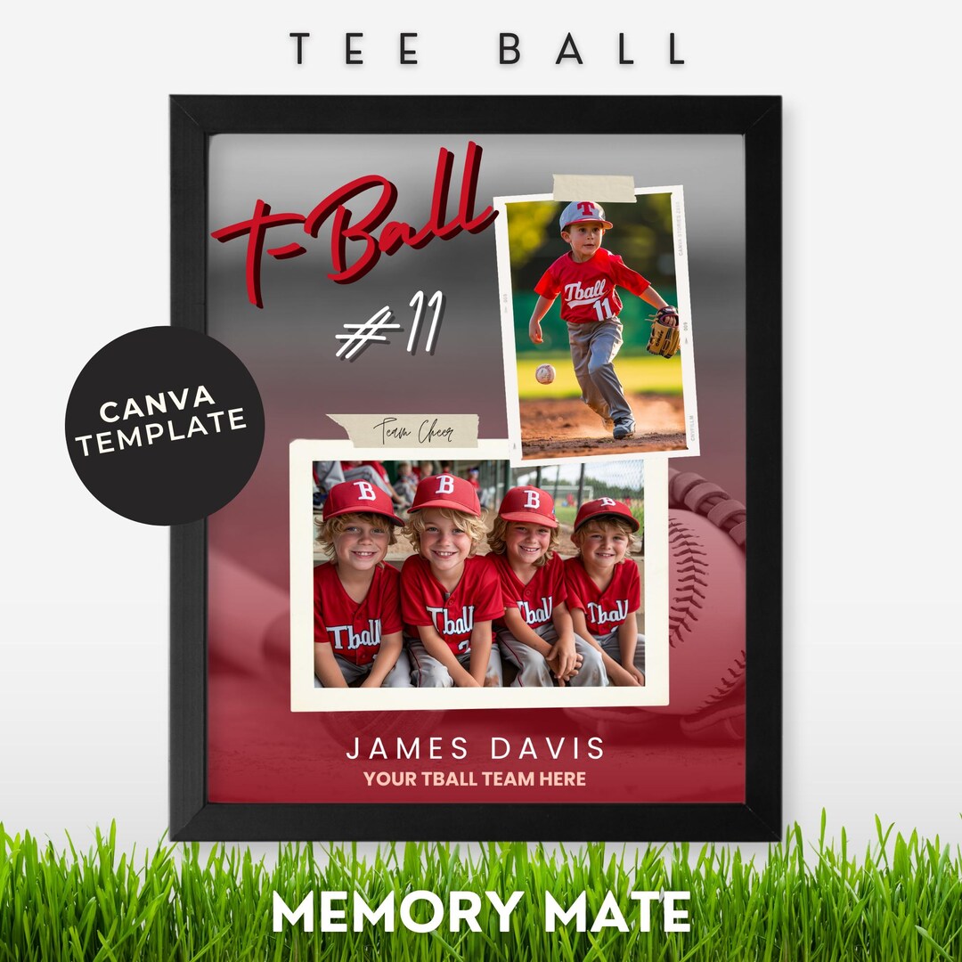 Custom Baseball Photo Collage Template for Coaches, Senior Night Gifts ...