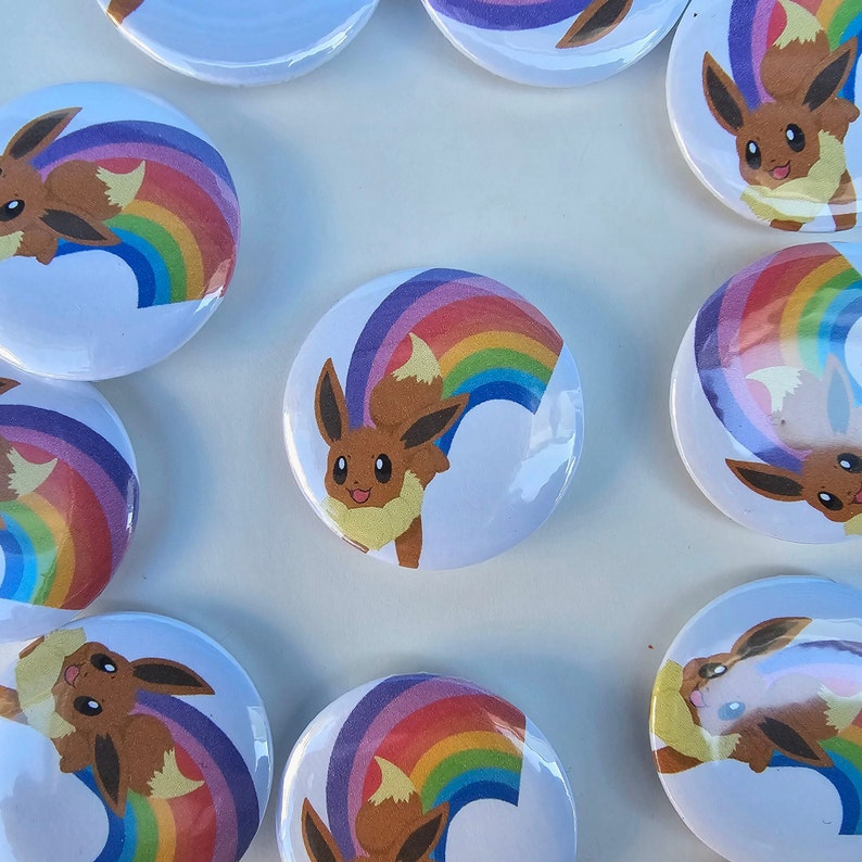 Pride Eevee Pin - Etsy