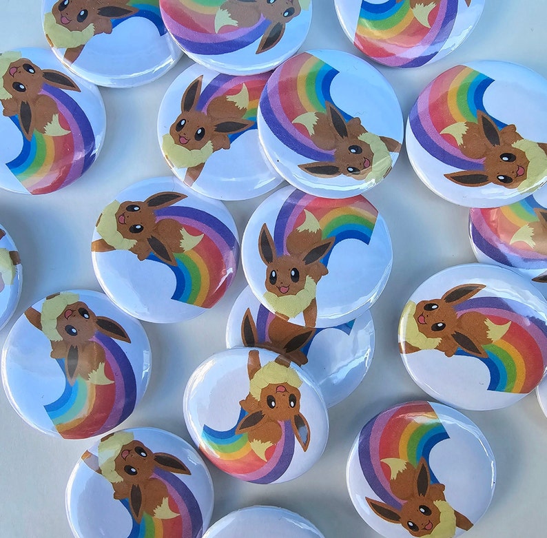 Pride Eevee Pin - Etsy