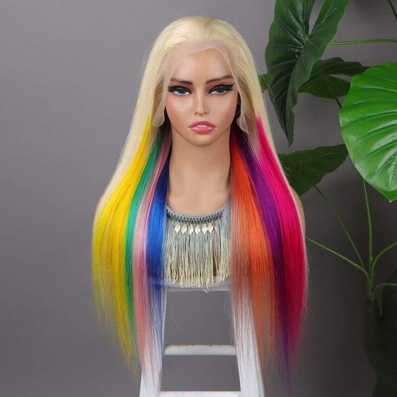 Rainbow Wig - Etsy