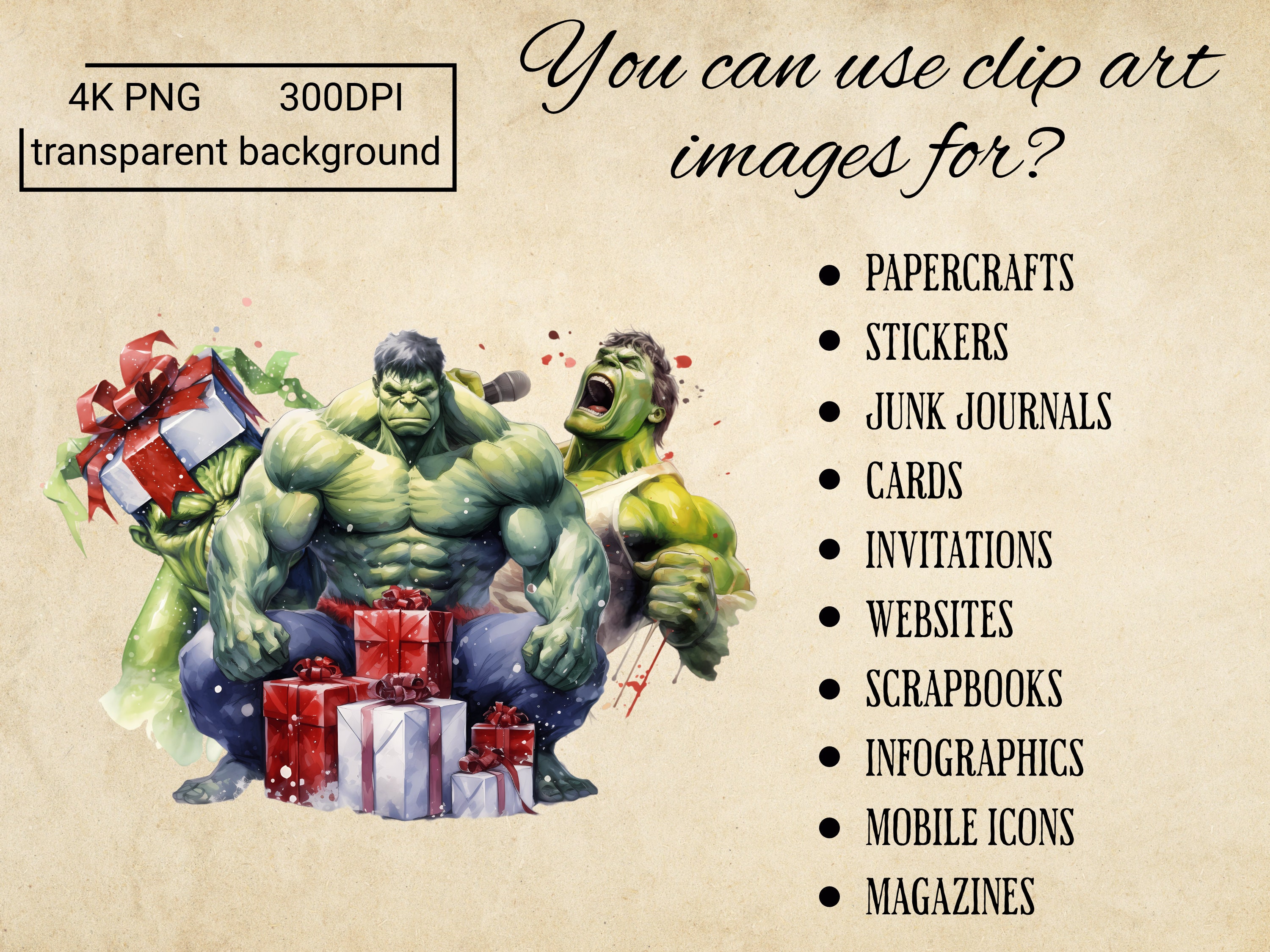 173 Watercolor Super Heroes Bundle Christmas Clipart, Winter Clipart ...