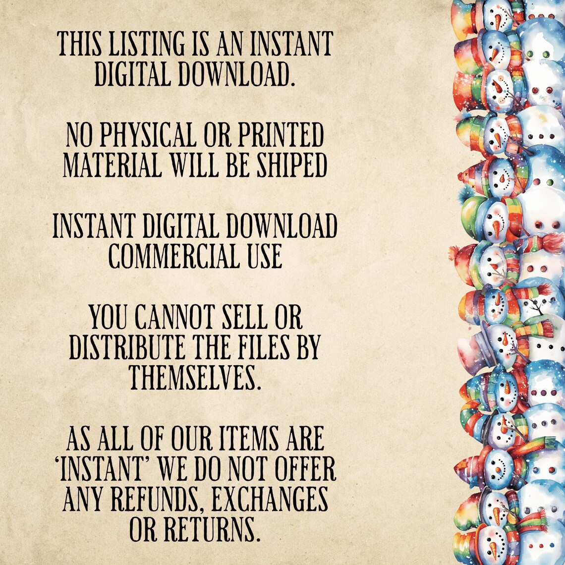 32 Watercolor Rainbow Snowman Christmas Clipart Winter - Etsy