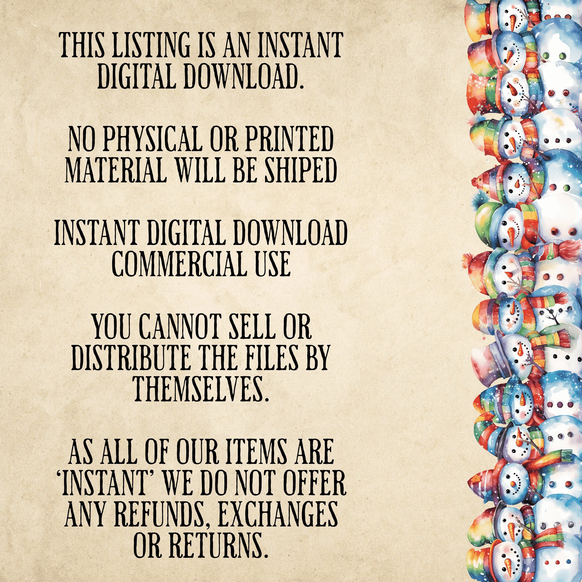 32 Watercolor Rainbow Snowman Christmas Clipart Winter - Etsy