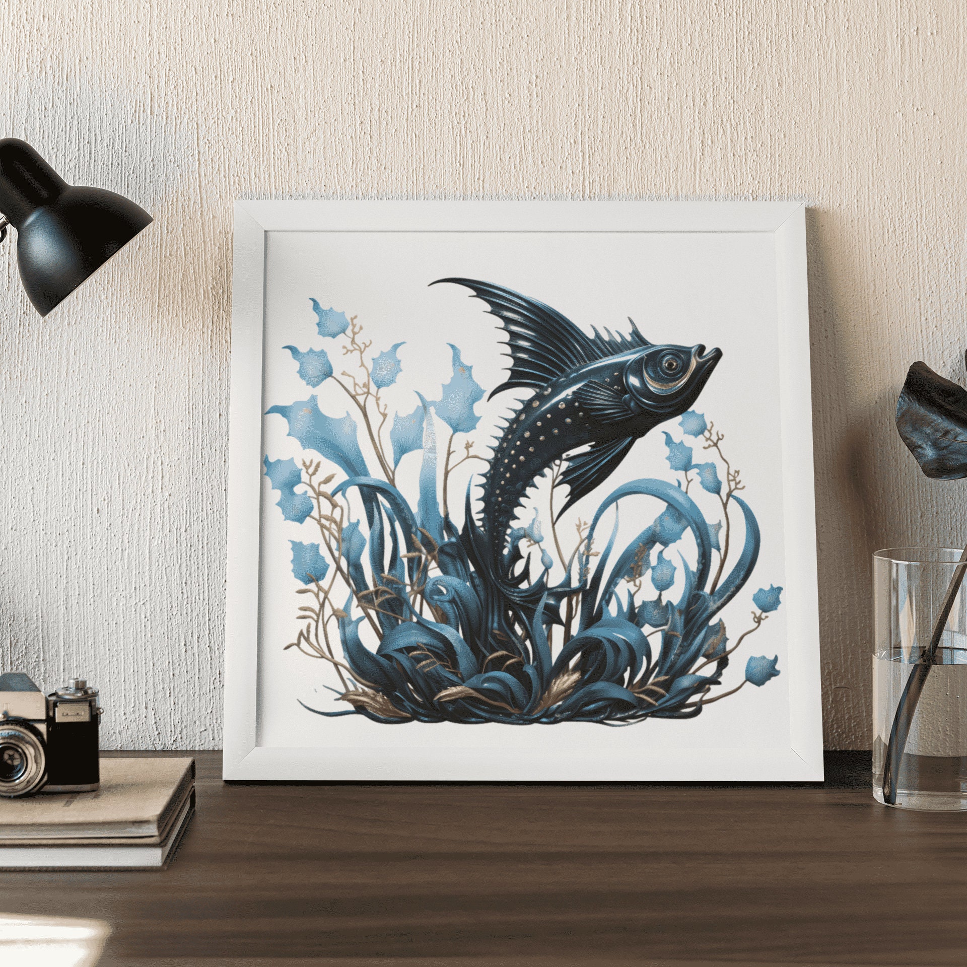 16 Illustartion Metal Fishes Clip Art, High Quality PNG, Fisherman Gift ...