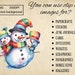 32 Watercolor Rainbow Snowman Christmas Clipart Winter - Etsy
