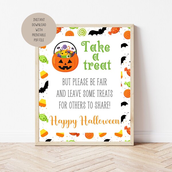 Halloween Candy Sign - Etsy