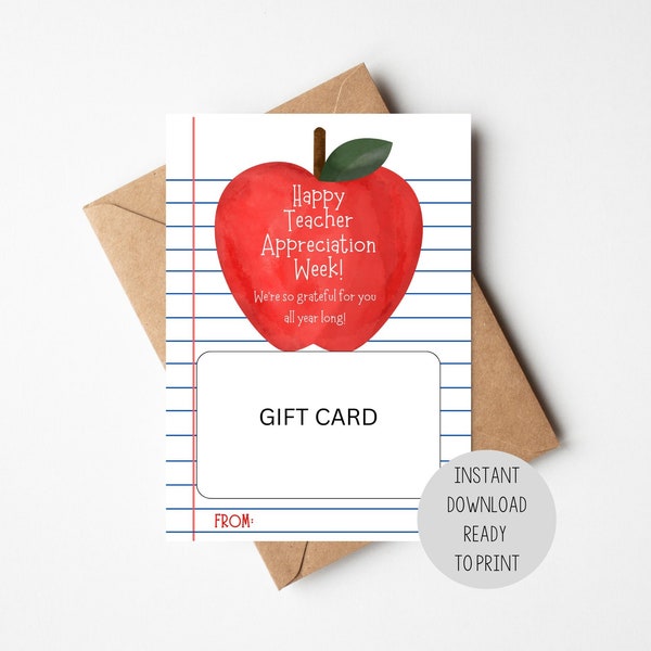 Happy Teacher Appreciation Week Card - Etsy