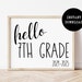 Goodbye 7th Grade Sign, Printable Last Day of School Sign Seventh Grade ...