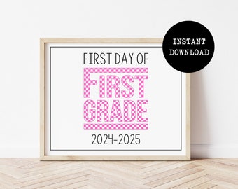 First Grade Sign, Hello First Grade, Back to School Sign, First Day of ...