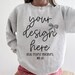 Ash Grey Gildan 18000 Sweatshirt Mockup Western Mock up Ash Gray ...