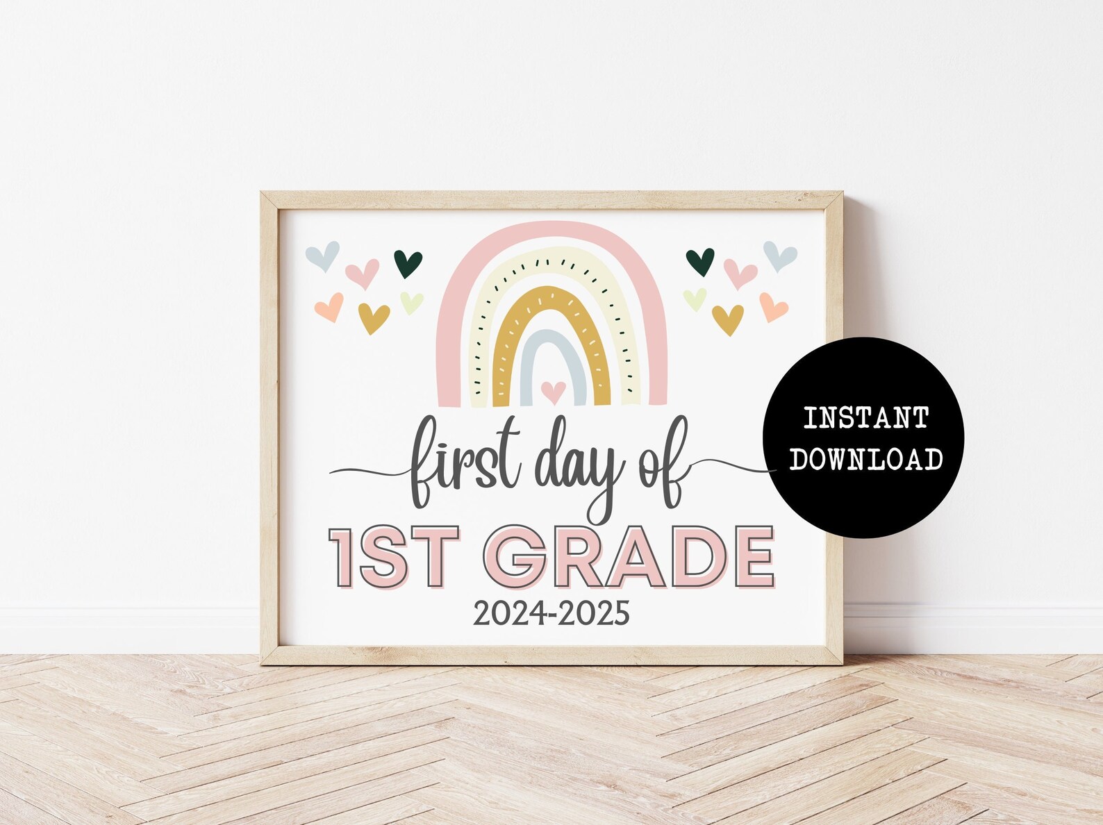 Hello First Grade Sign, Printable Back to School Sign, Back to School ...