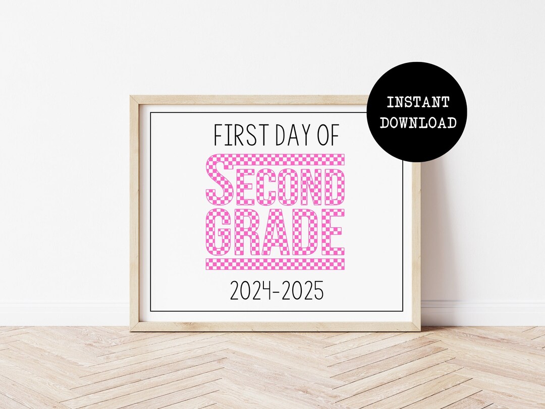 Hello 2nd Grade Sign, Printable Back to School Sign, Back to School 2nd ...