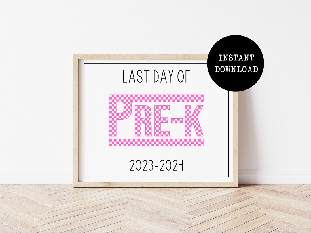 Goodbye Pre-k, Goodbye Preschool Sign, Printable End of School Year ...