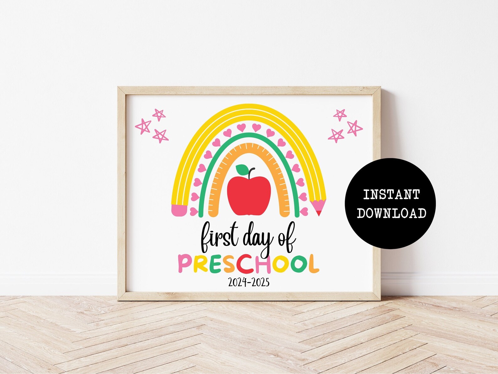 Hello Pre-k Sign, Hello Preschool Sign, Printable Back to School Sign ...