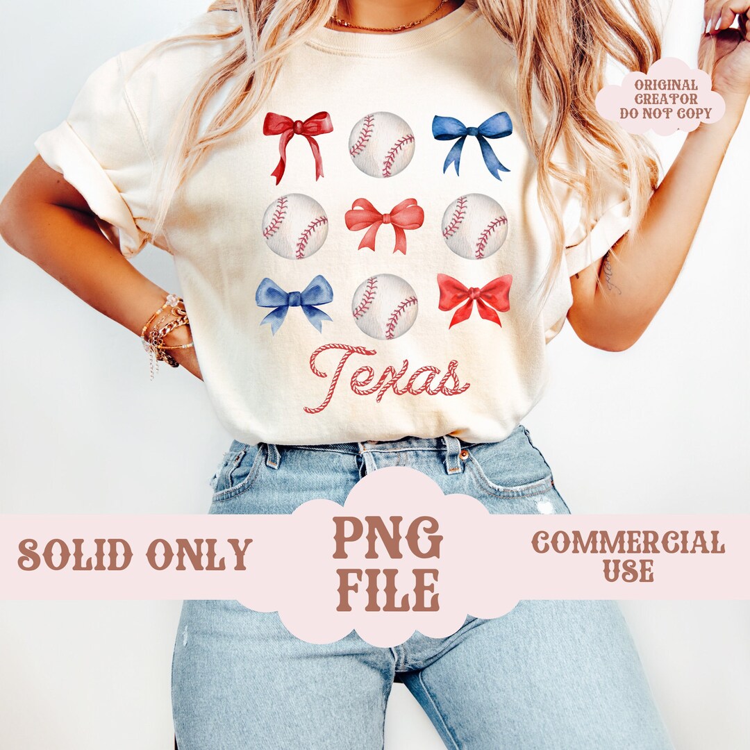 Texas Baseball Png Baseball and Bows Texas Game Day Sidelines Era ...