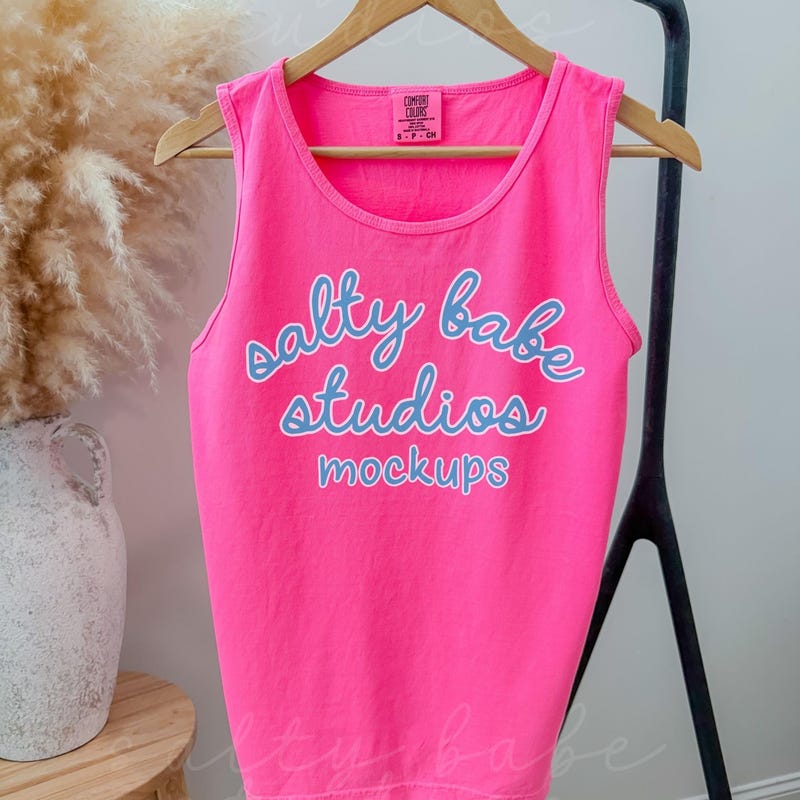 Neon Pink Tank Top - Etsy