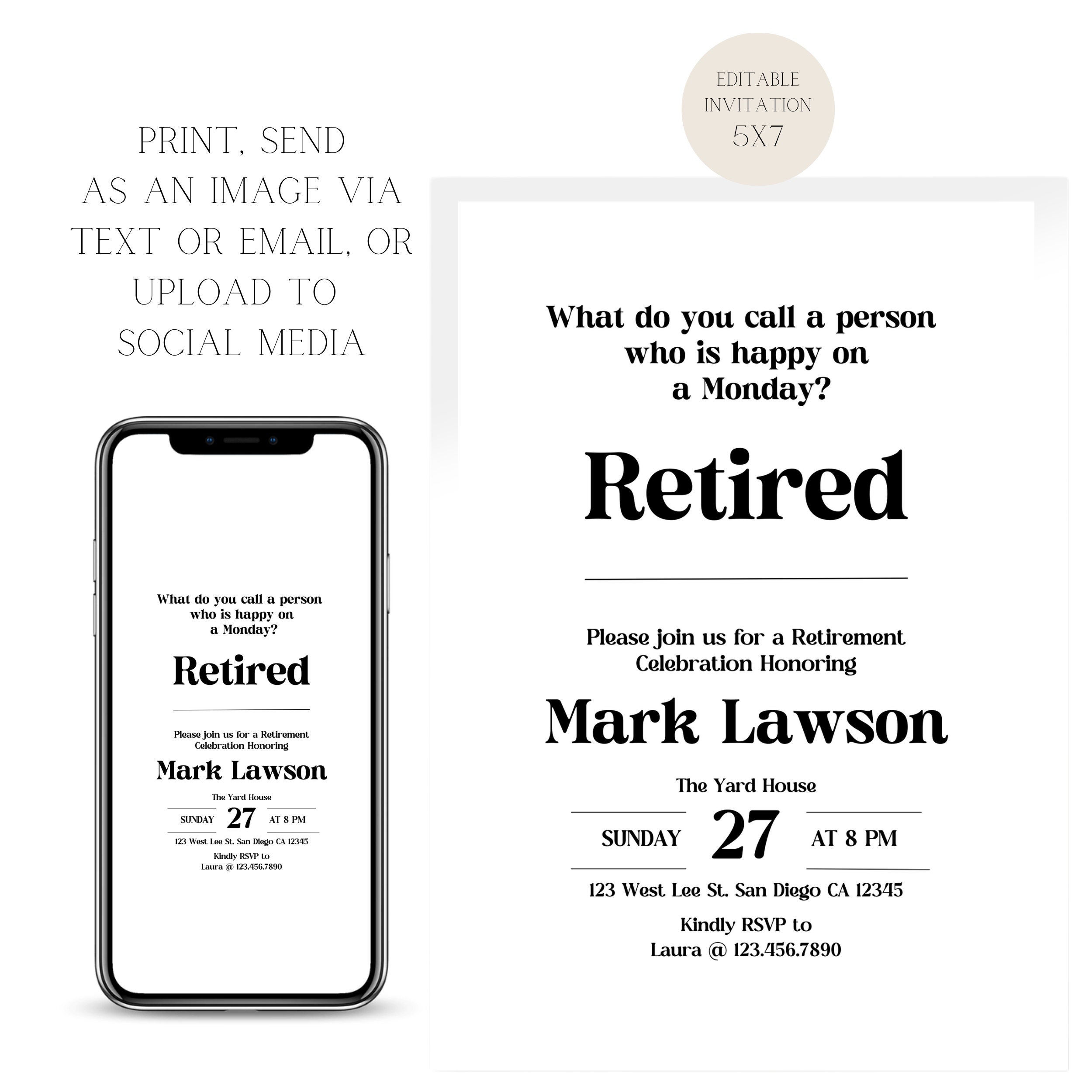 Funny Retirement Invitation Retirement Party Invitation Retirement ...