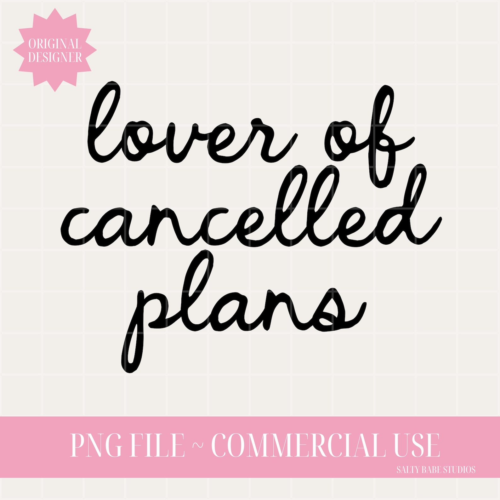 Lover of Cancelled Plans PNG | Funny Introvert Quote Sublimation ...