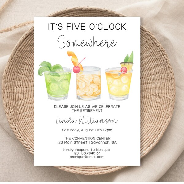 Retirement Invitation Clock - Etsy